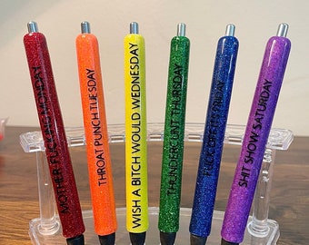 Days of the Week Curse Pens - Etsy