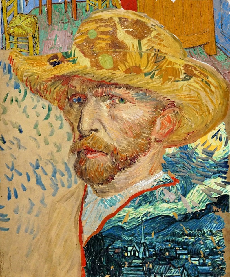 Vincent Van Gogh Collage - Printable Art - JPG - Etsy