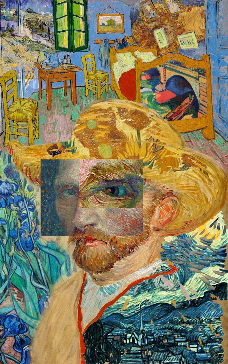 Vincent Van Gogh Printable Collage JPG - Etsy