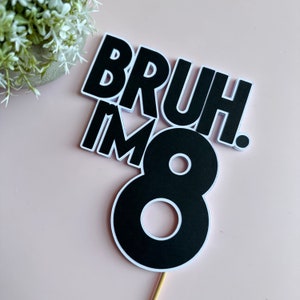 Bruh Bro Dude Cake Topper | Rad Cupcake Picks | Cool Cake Topper ...