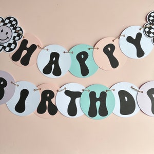 Smiley Face Checkered Banner Rad Party Decorations - Etsy