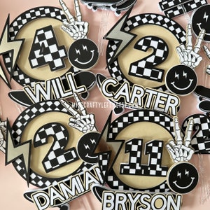 Skateboard Inspired Centerpieces Skateboard Party Decorations Checkered ...