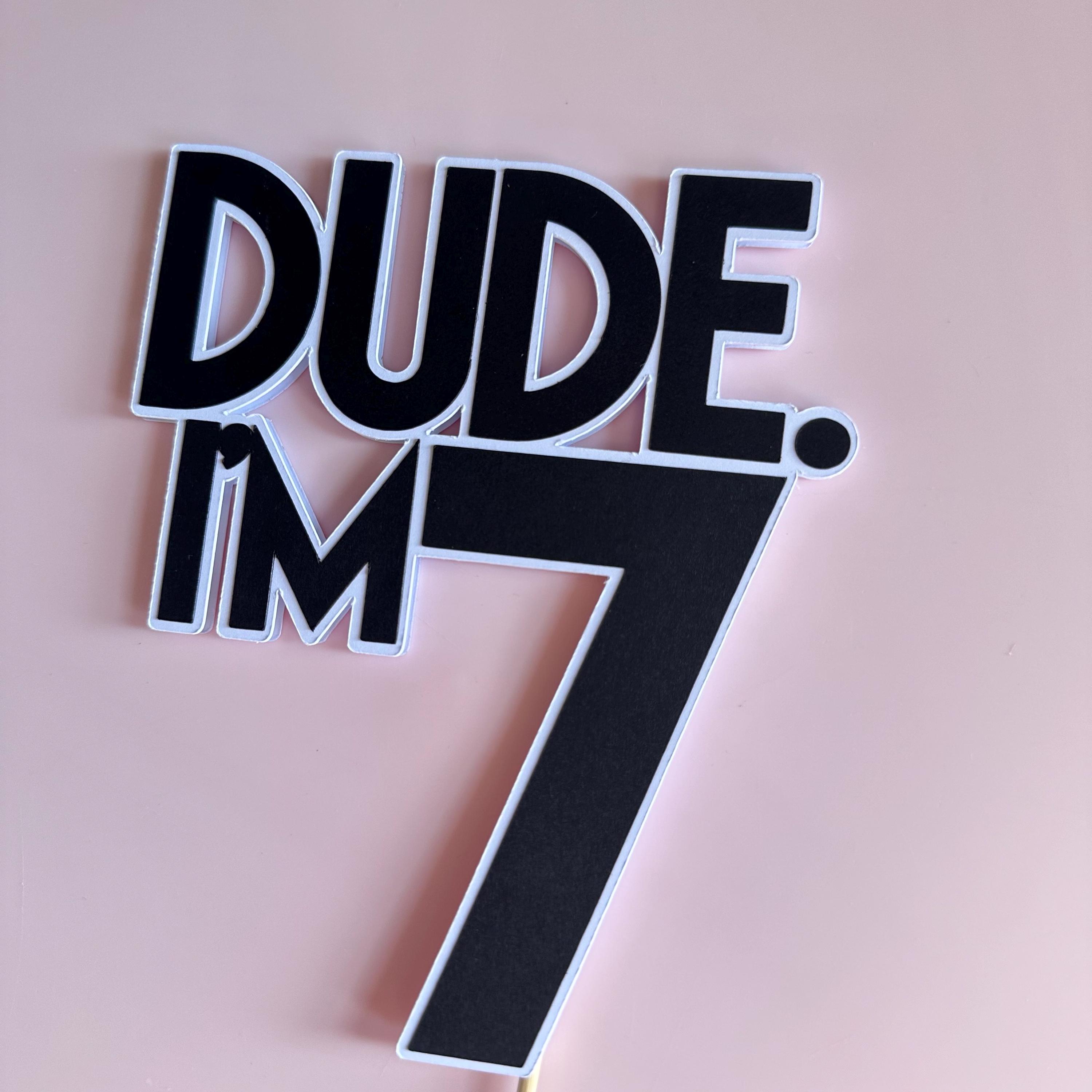 Bruh Bro Dude Cake Topper | Rad Cupcake Picks | Cool Cake Topper ...