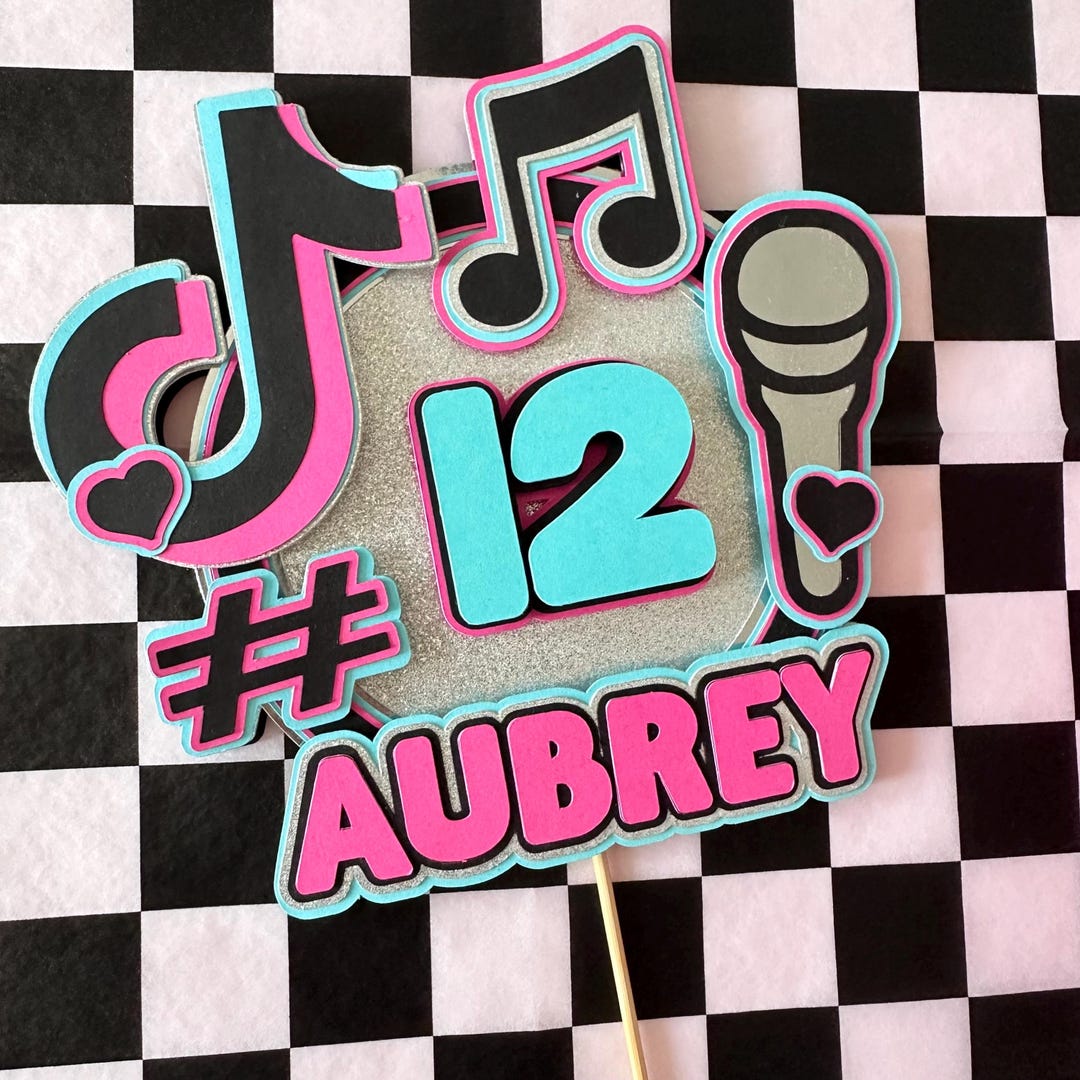 Social Media Cake Topper | Pre Teen Cake Toppers | Hashtag Cake Decor ...