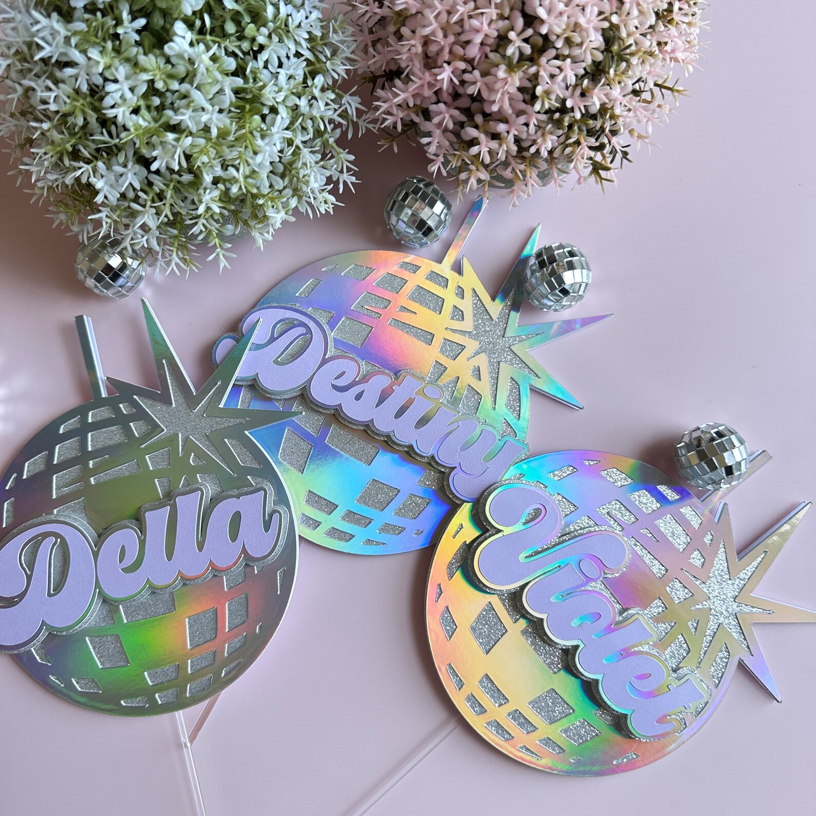 Disco Ball Cake Topper - Etsy