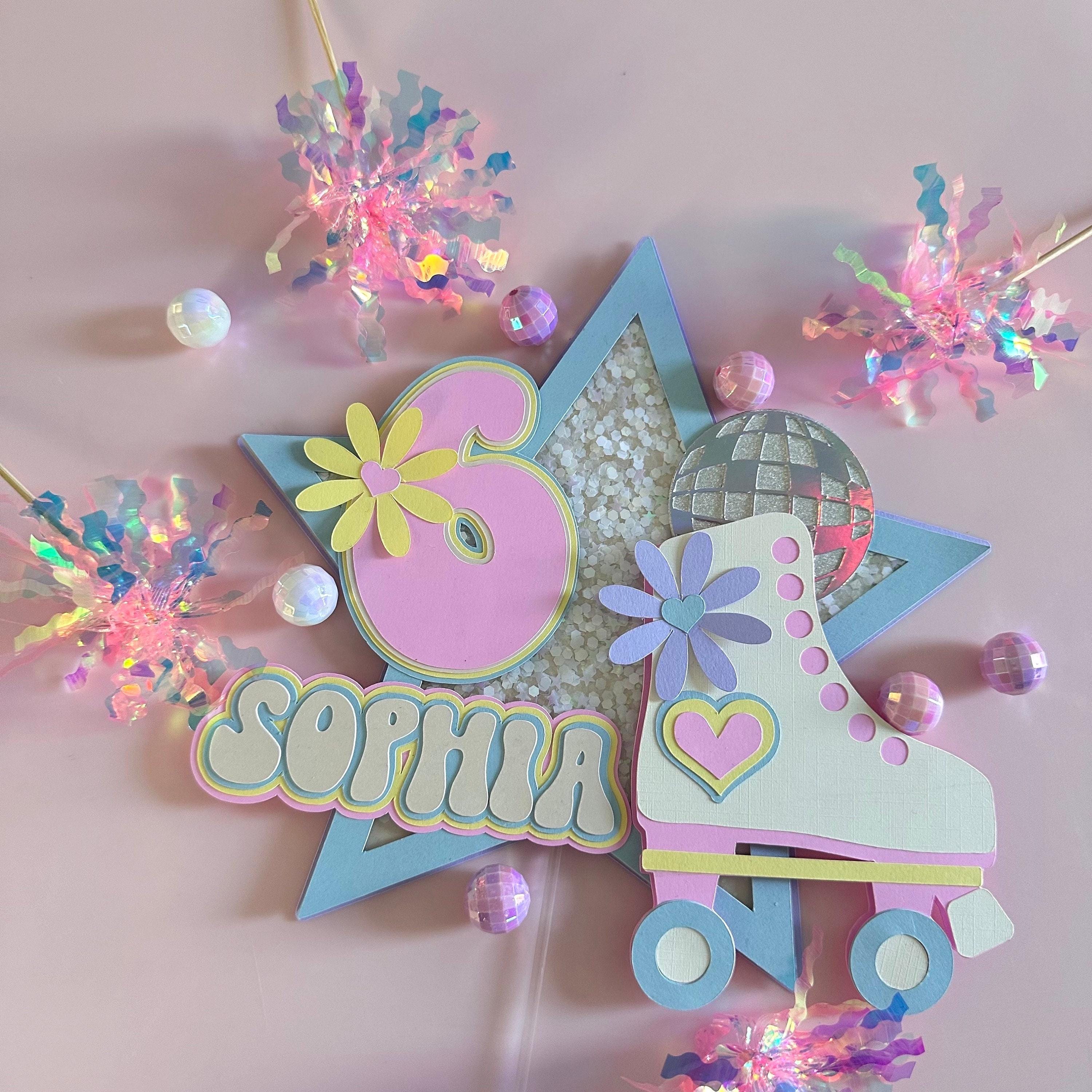 Retro Roller Skate Cake Topper 70s Pastel Party Decor - Etsy