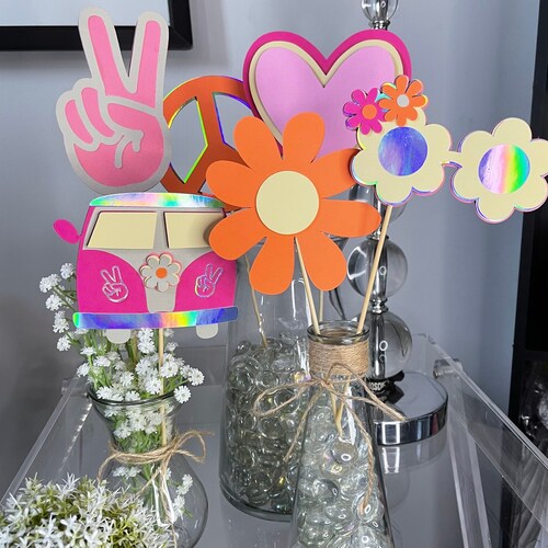 Editable Four Ever Groovy Birthday Party Invitation Peace Love - Etsy