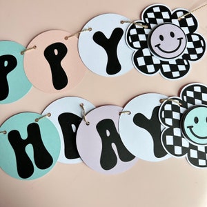 Smiley Face Checkered Banner Rad Party Decorations - Etsy