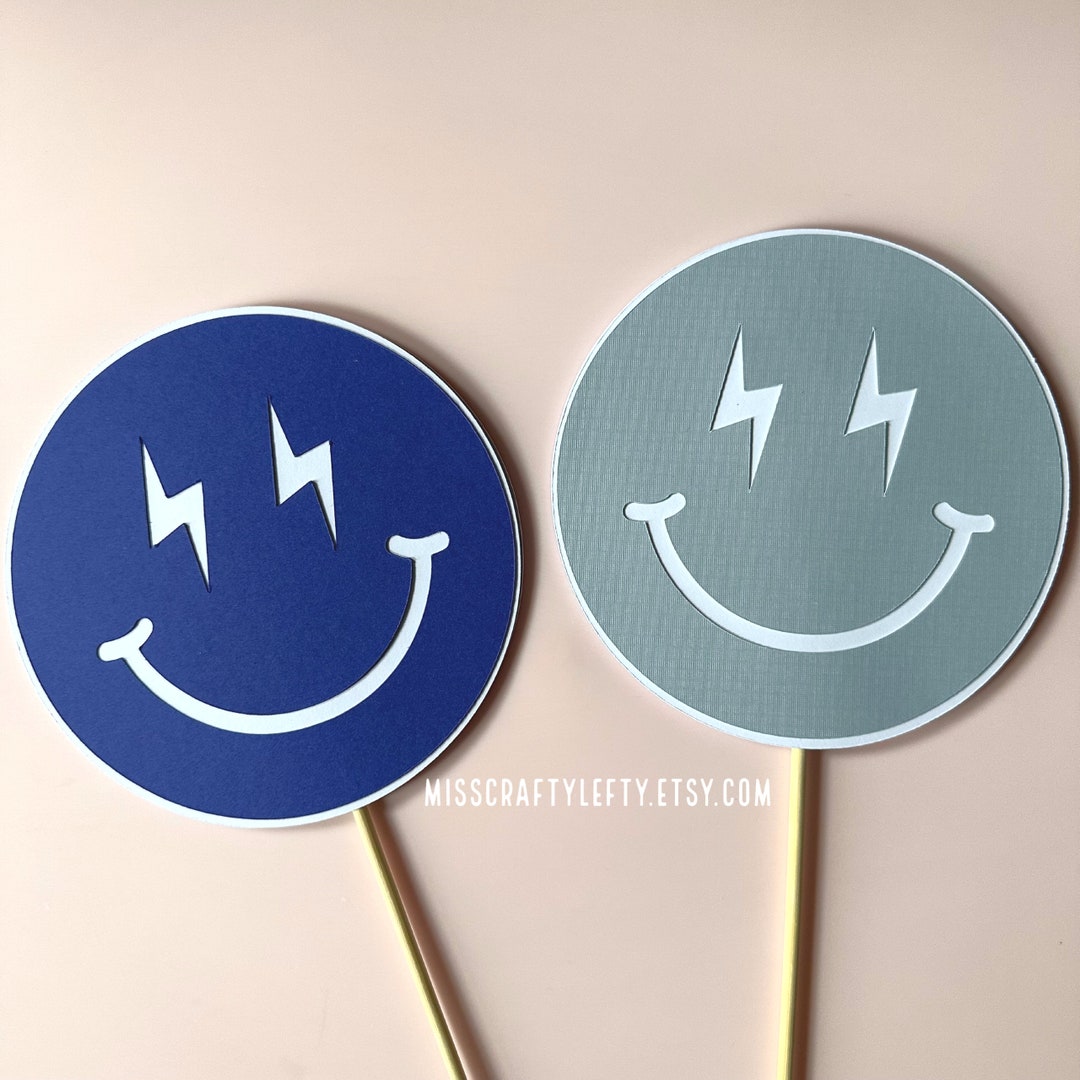 Smiley Face Cupcake Toppers Smiley Face Centerpieces - Etsy