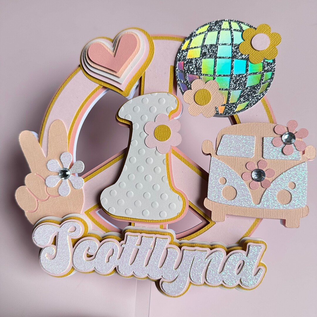 Groovy Cake Topper Groovy Centerpiece Groovy Cake Decorations - Etsy