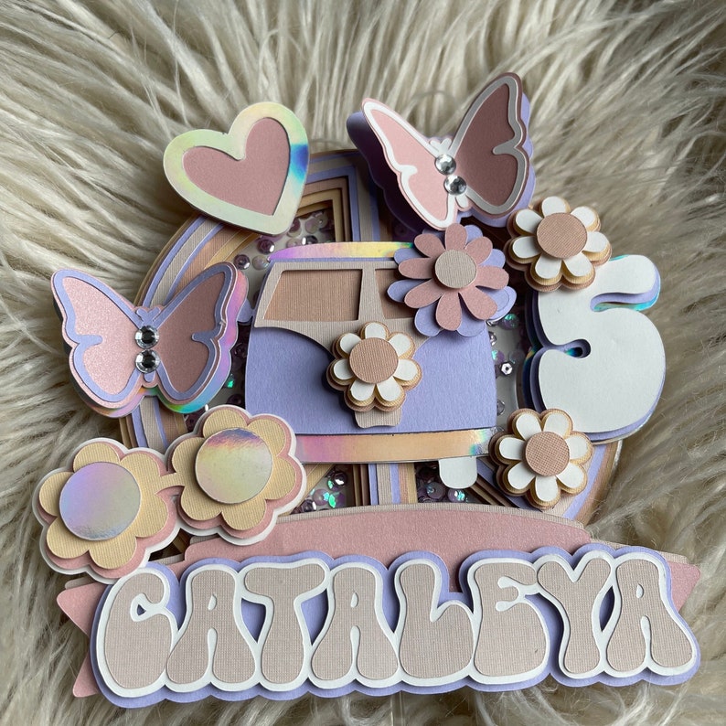 Groovy Cake Topper Retro Cake Picks Hippies Cake Pick - Etsy