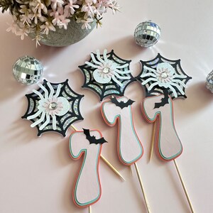 Spooky Groovy Cupcake Decorations | Retro Cake Toppers | Disco Ball ...