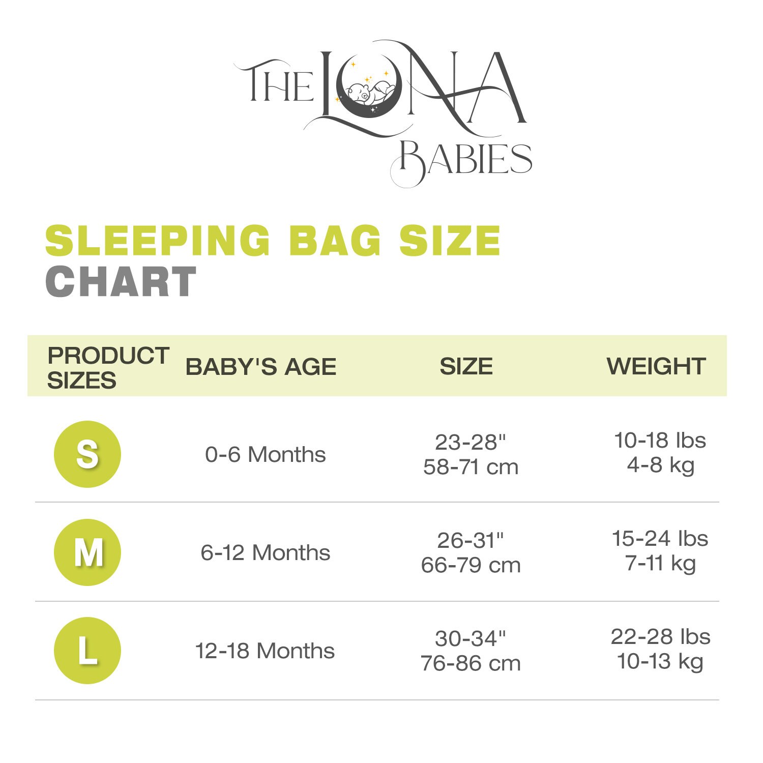 The Luna Babies Baby Sleep Sack, Baby Wearable Blanket 0-6 Months and 6 ...