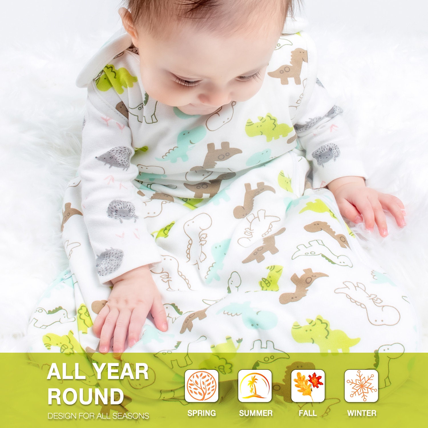 The Luna Babies Baby Sleep Sack, Baby Wearable Blanket 0-6 Months and 6 ...