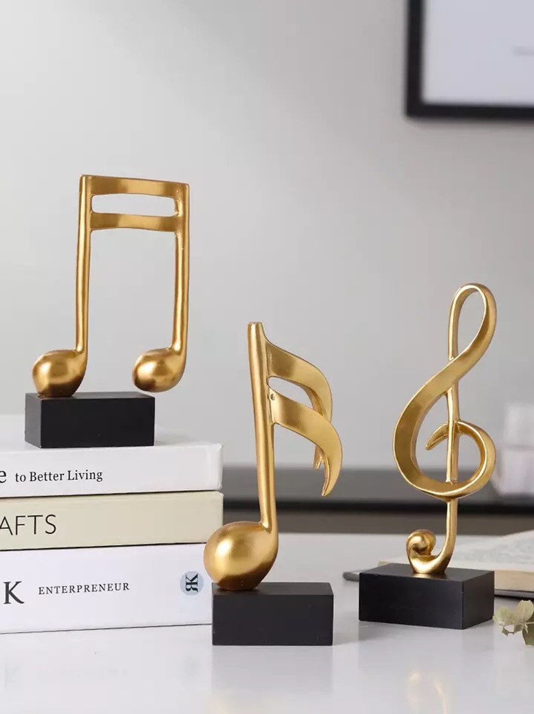 Music Note Figurines Music Note Ornaments Music Decoration - Etsy UK