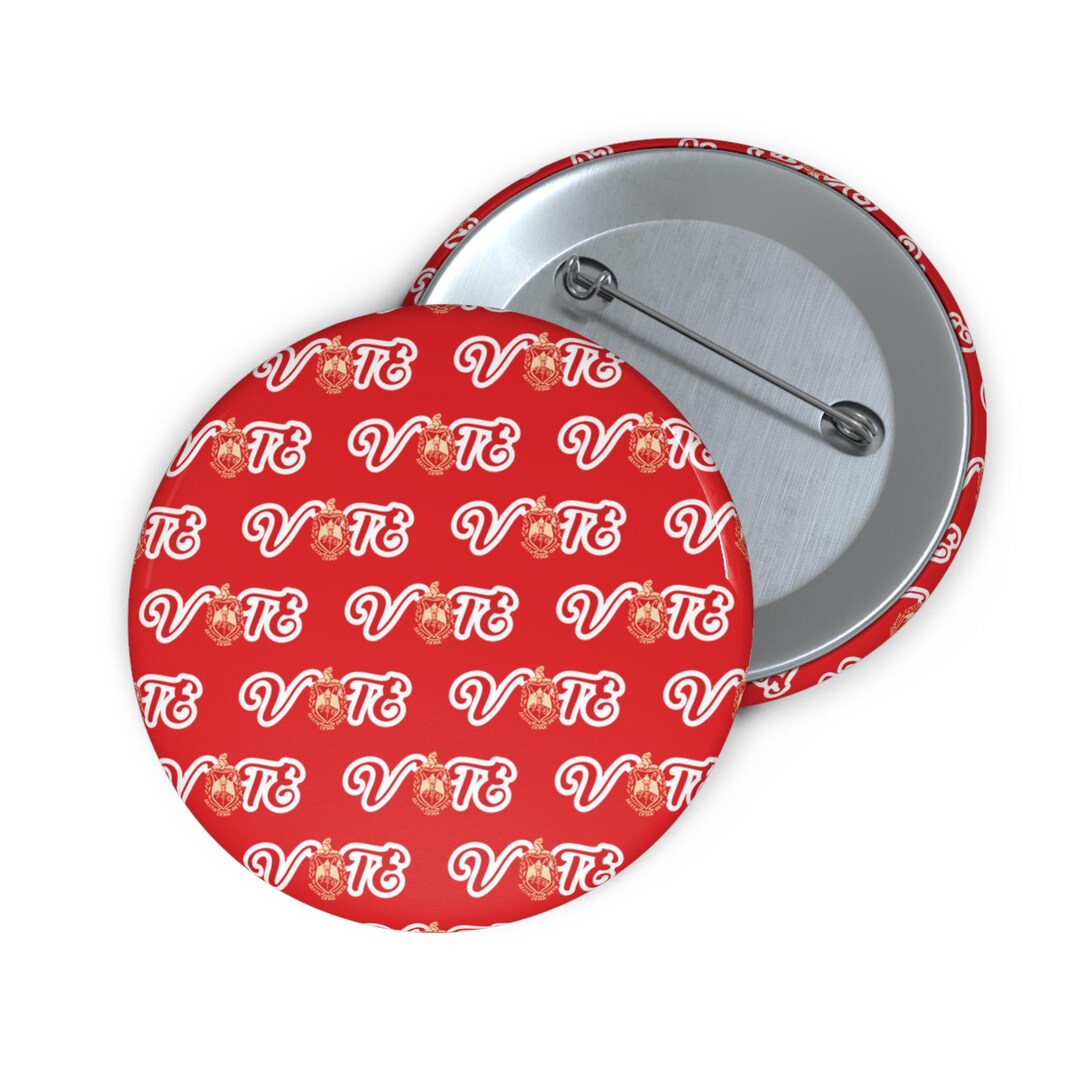 Delta Sigma Theta Sorority VOTE Gifts Paraphernalia Custom Pin Buttons ...