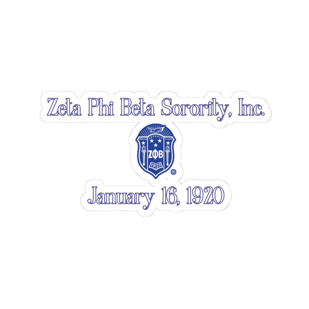 Zeta Phi Beta Sorority Kiss-cut Stickers, Greek Letters, Customizable ...