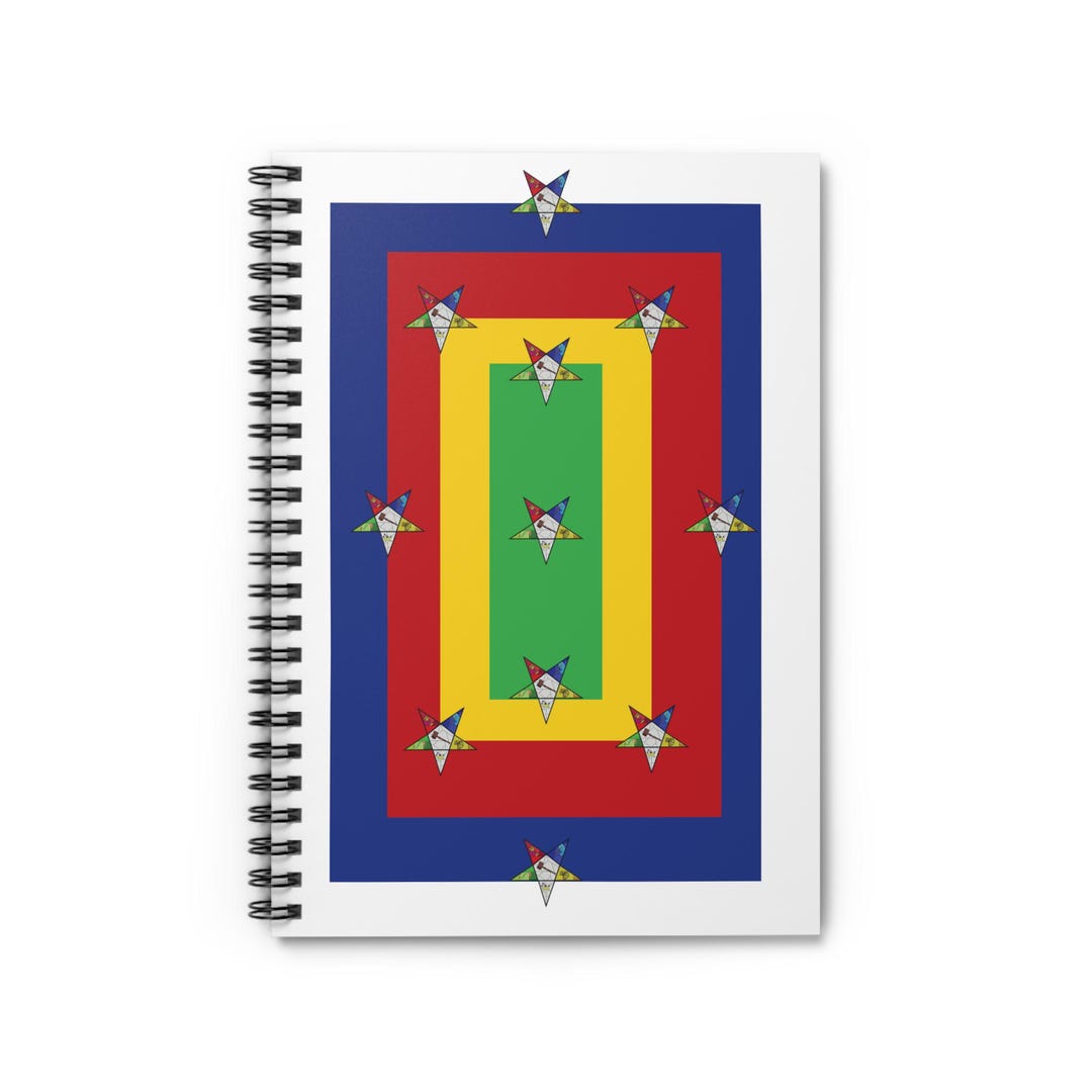 Order of the Eastern Star (OES) Spiral Notebook - Ruled Line 6 X8 ...