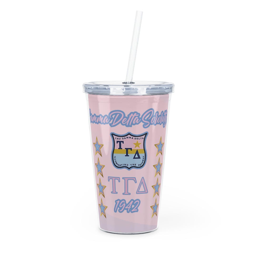 Tau Gamma Delta Sorority Inc. Tumbler With Straw, Personalized ...