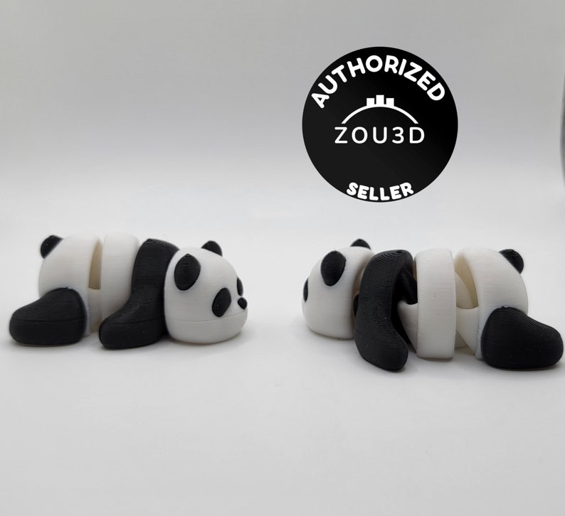 Adorable 3D Printed Articulated Panda by Zou3d Figurine and Keychain - Etsy