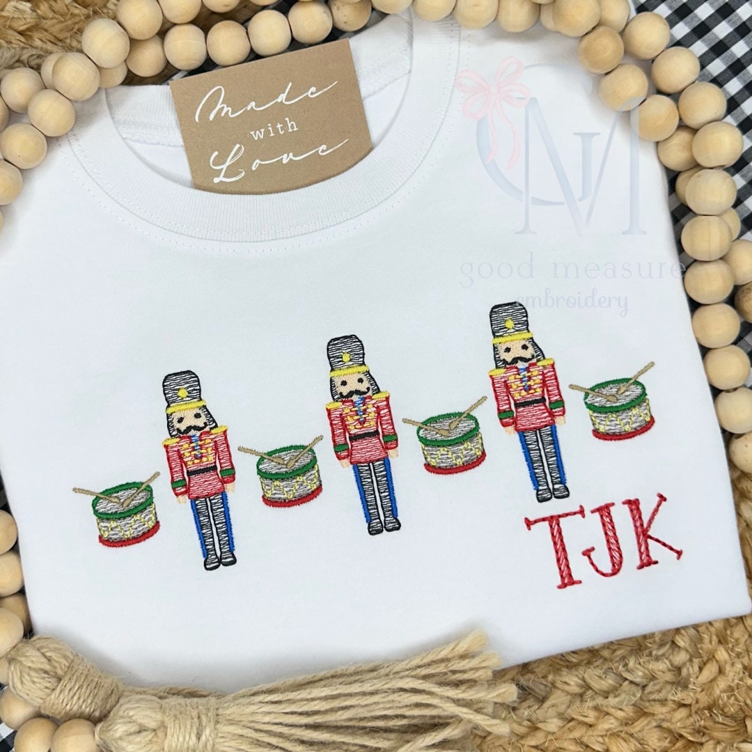 Nutcracker and Drums Sketch Machine Embroidery Design - Etsy