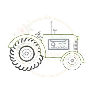 Vintage Farm Tractor Vintage Stitch Machine Embroidery Design - Etsy