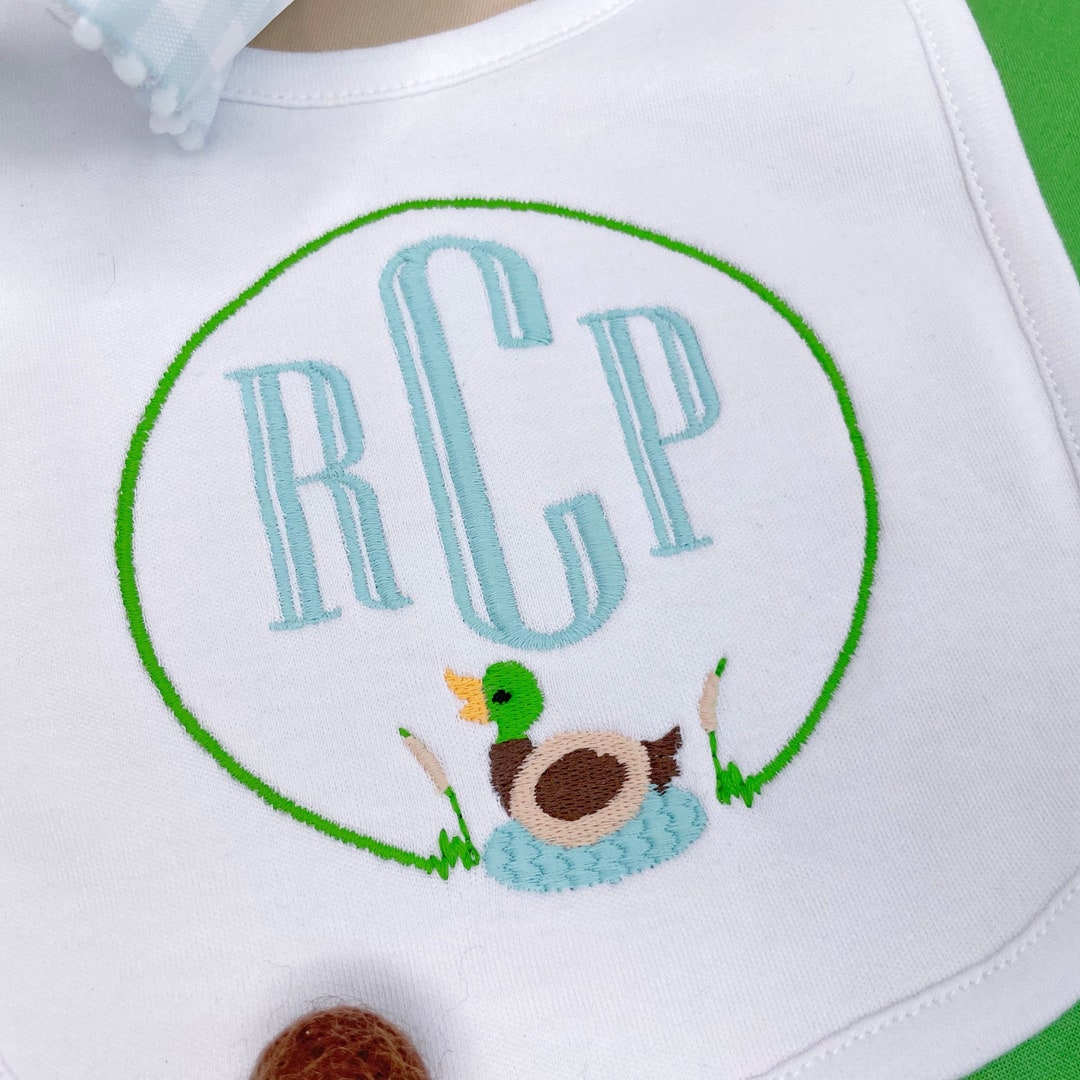 Mallard and Cattails Monogram Frame Machine Embroidery Design - Etsy