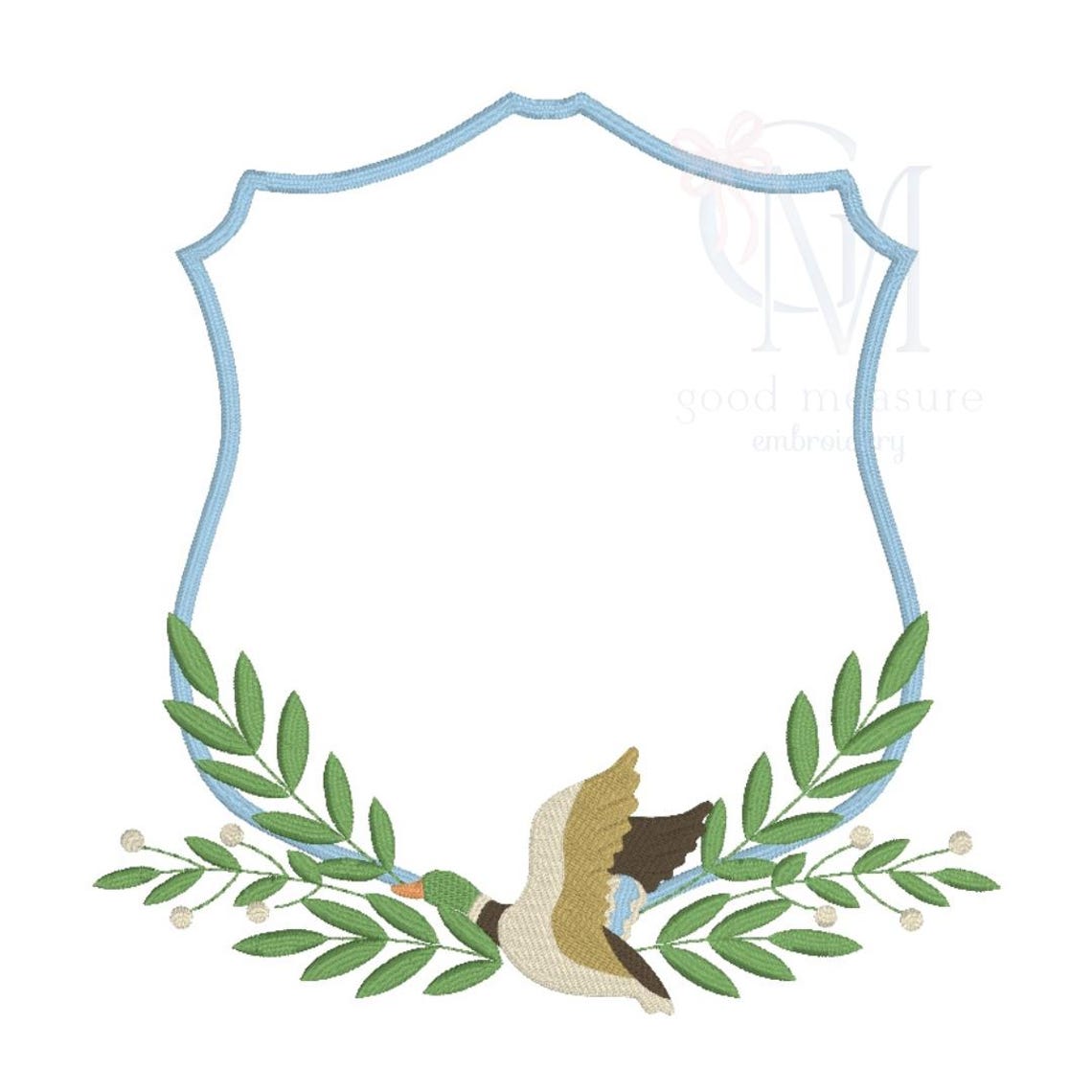 Mallard and Branches Crest Machine Embroidery Design - Etsy
