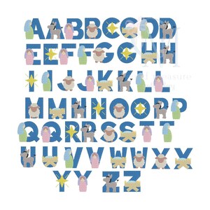 Nativity Font Machine Embroidery Design - Etsy