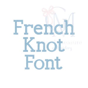 French Knot Font Machine Embroidery Design - Etsy