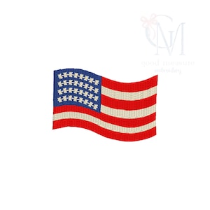 Mini Fill Patriotic American Flag Machine Embroidery Design - Etsy