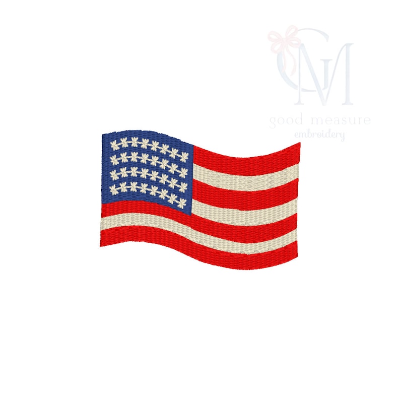 Mini Fill Patriotic American Flag Machine Embroidery Design - Etsy