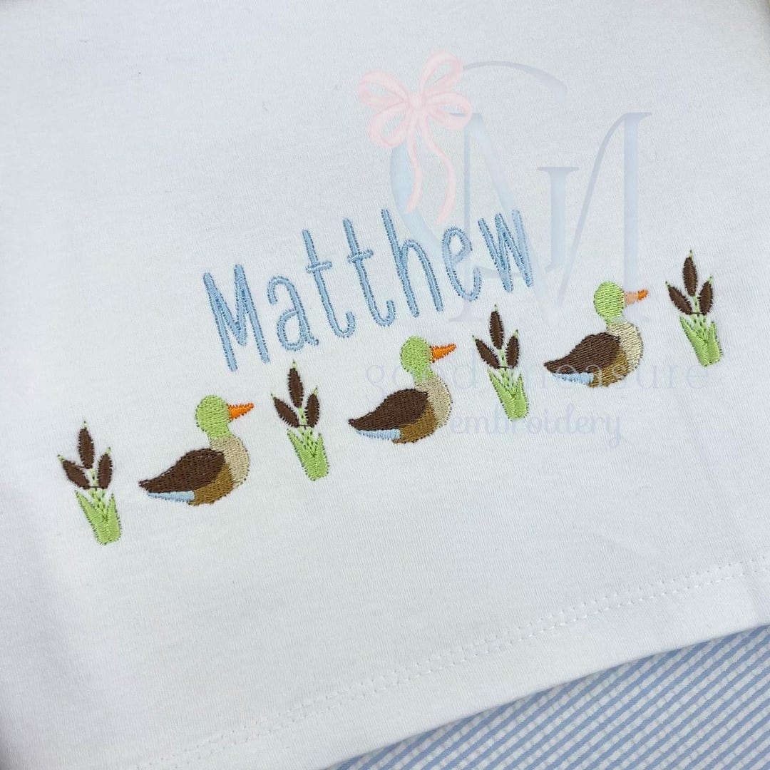 Mallard and Cattails Machine Embroidery Design - Etsy