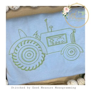 Vintage Farm Tractor Vintage Stitch Machine Embroidery Design - Etsy