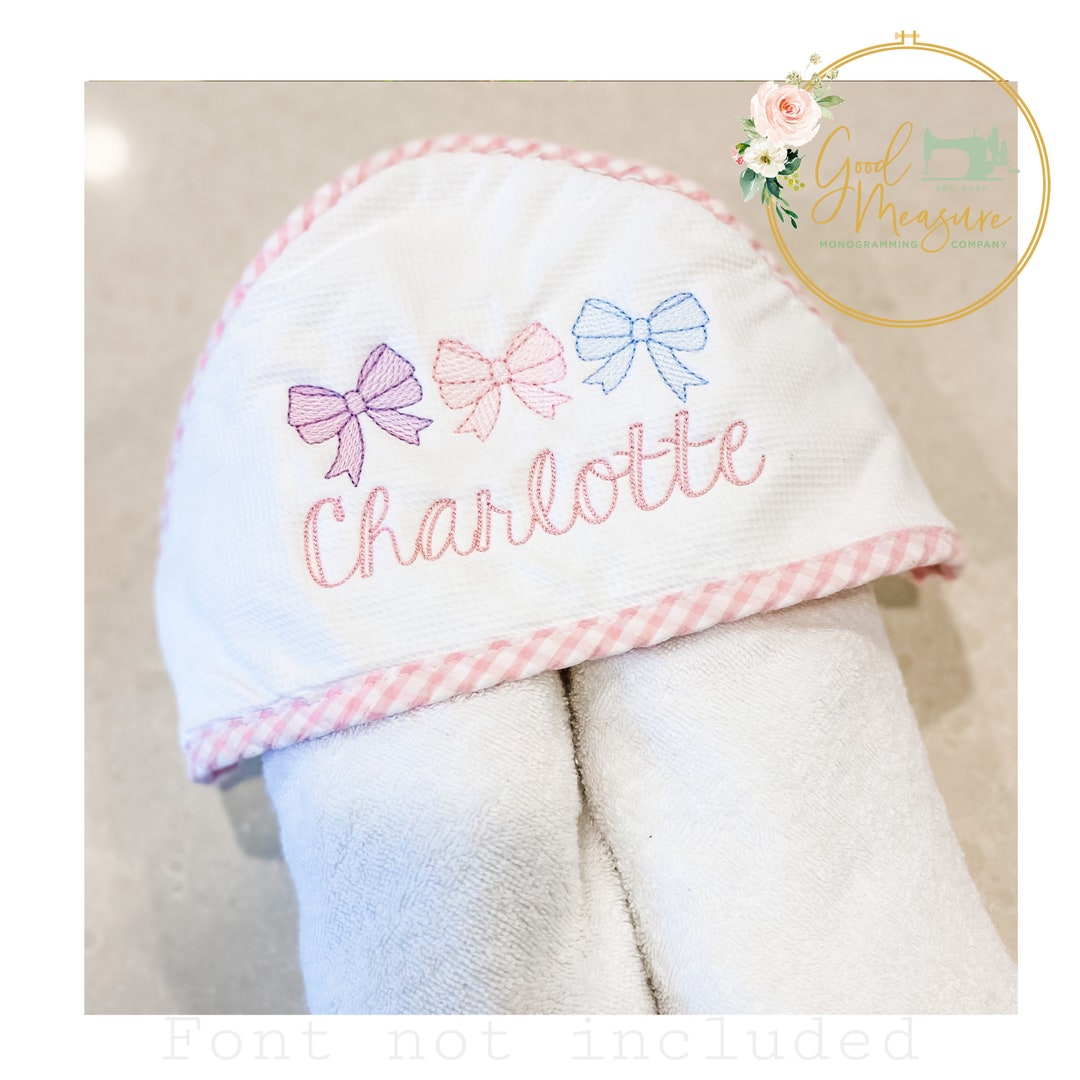 Bow Trio Sketch Design Machine Embroidery Design - Etsy