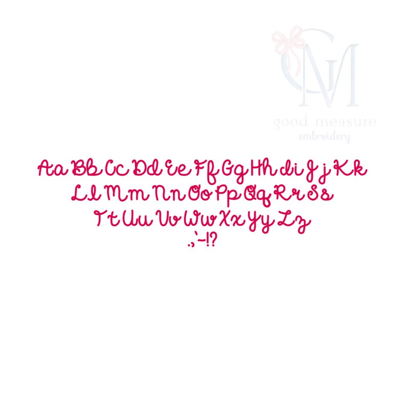 The Betsy Bold Font Handwritten Script Satin Stitch Machine Embroidery ...