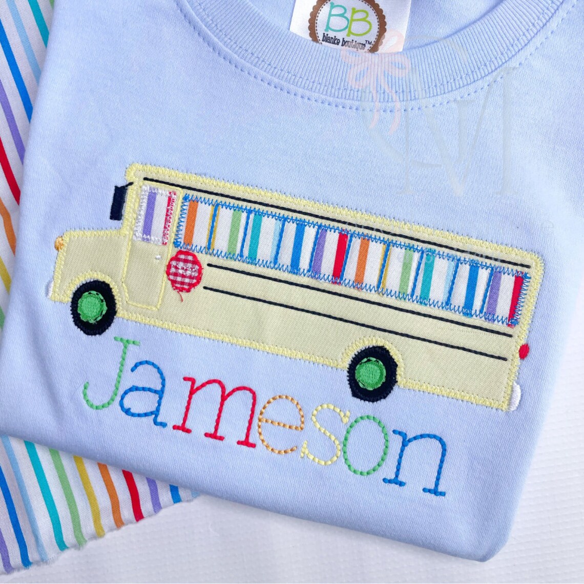 School Bus Zig Zag Back to School Stitch Machine Embroidery Design - Etsy