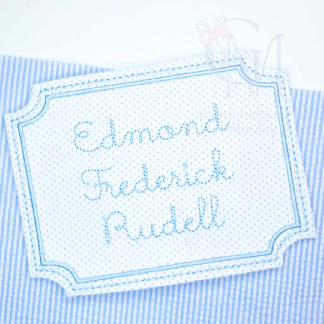 In the Hoop New Baby Name Card Embroidery Design - Etsy