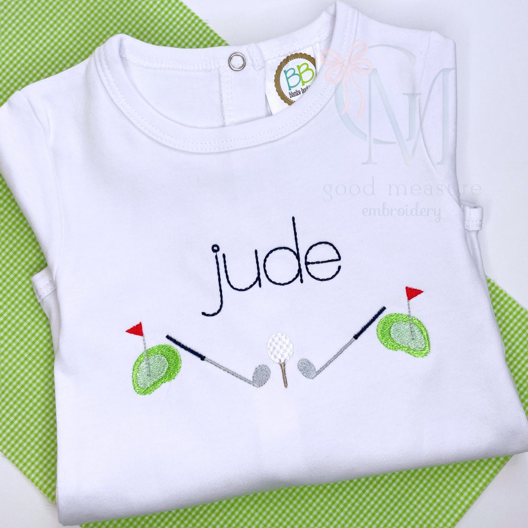 Golf Club Golf Green Name Frame Machine Embroidery Design - Etsy