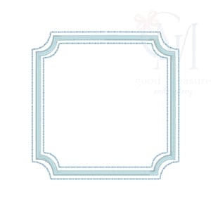Elegant Square Frame Crest Machine Embroidery Design - Etsy