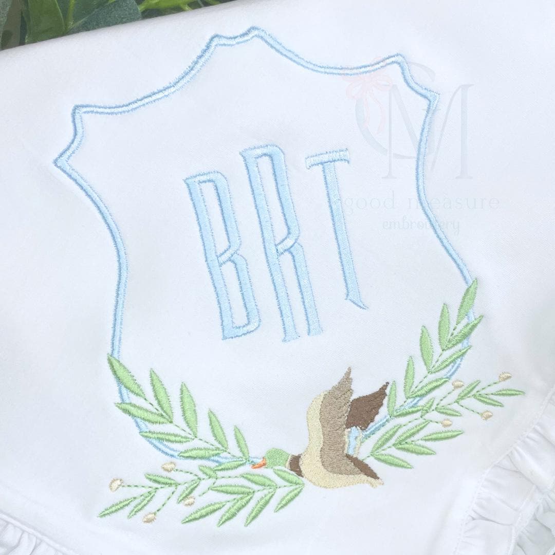 Mallard and Branches Crest Machine Embroidery Design - Etsy
