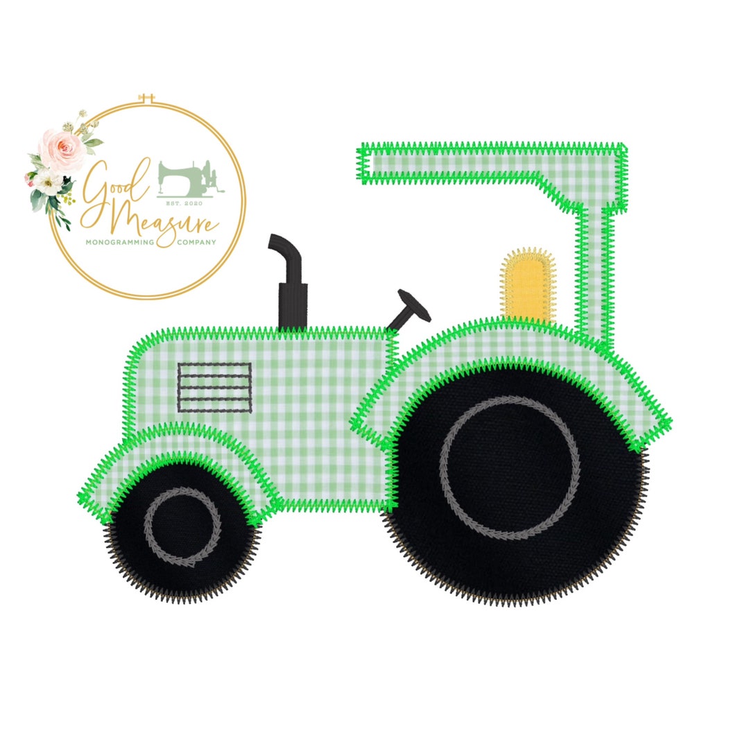 Applique Vintage Tractor Embroidery Design - Etsy
