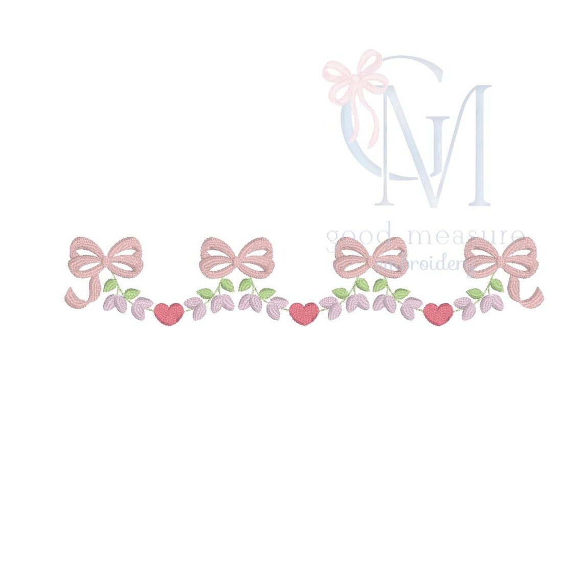 Floral Heart Swag Machine Embroidery Design - Etsy