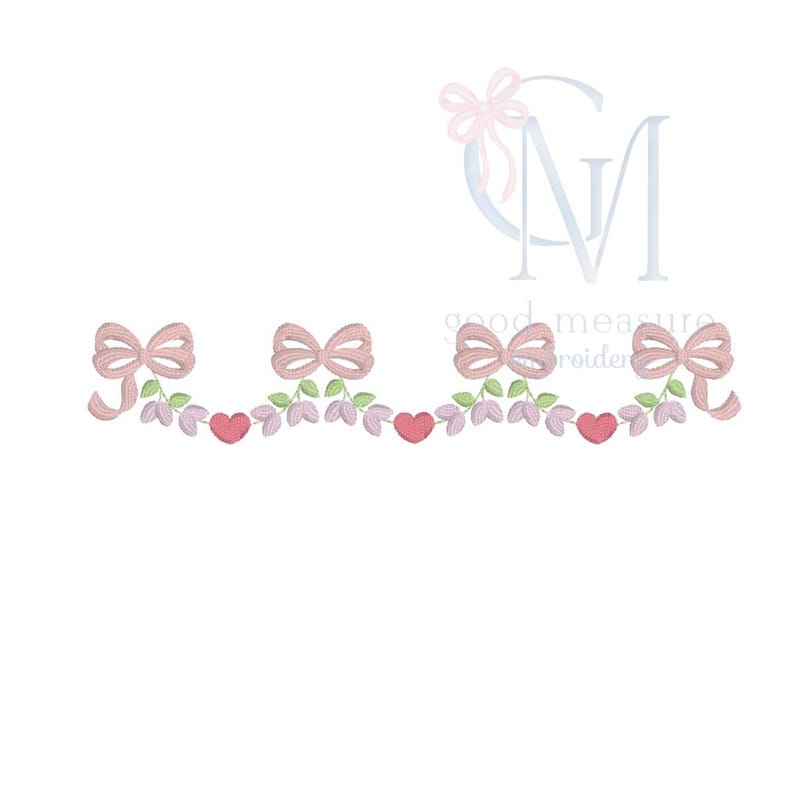 Floral Heart Swag Machine Embroidery Design - Etsy
