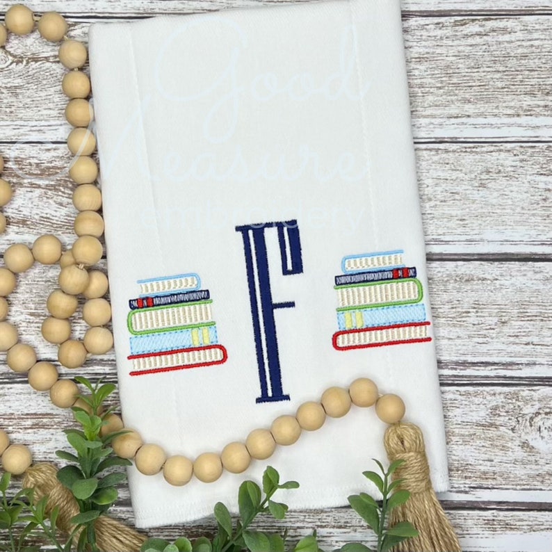 Mini Book Stack Stack of Books Machine Embroidery Design - Etsy