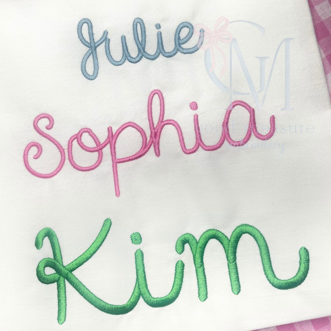 The Betsy Bold Font Handwritten Script Satin Stitch Machine Embroidery ...