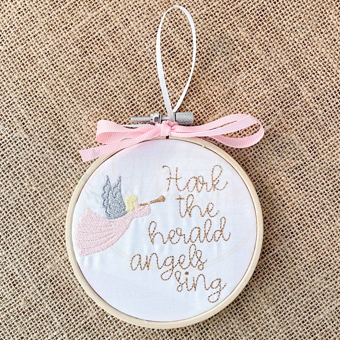 Mini Christmas Angel Machine Embroidery Design - Etsy
