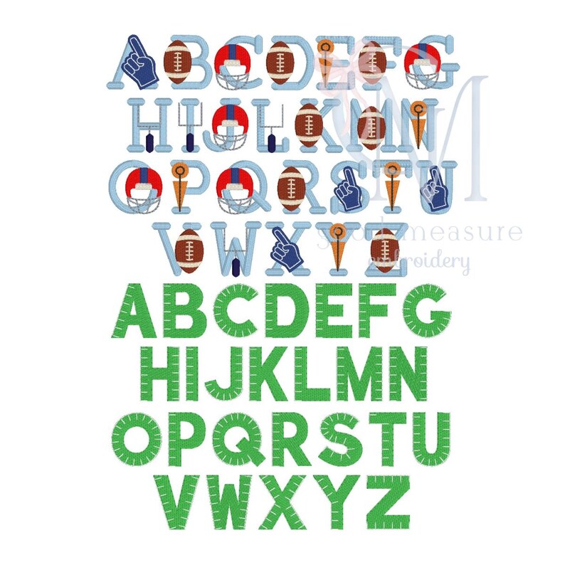 Touchdown Font Machine Embroidery Design - Etsy