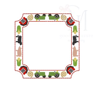 Farm Frame Crest Machine Embroidery Design - Etsy