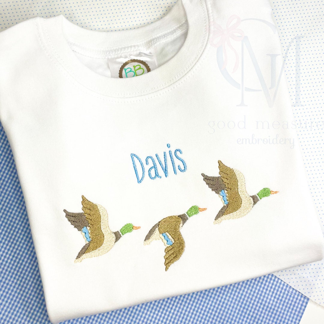 Flying Mallard Trio Machine Embroidery Design - Etsy